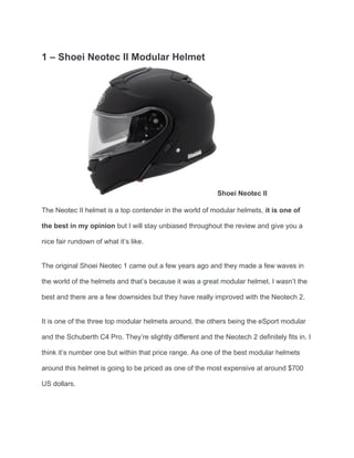 Noise Cancelling Motorcycle Helmet | PDF