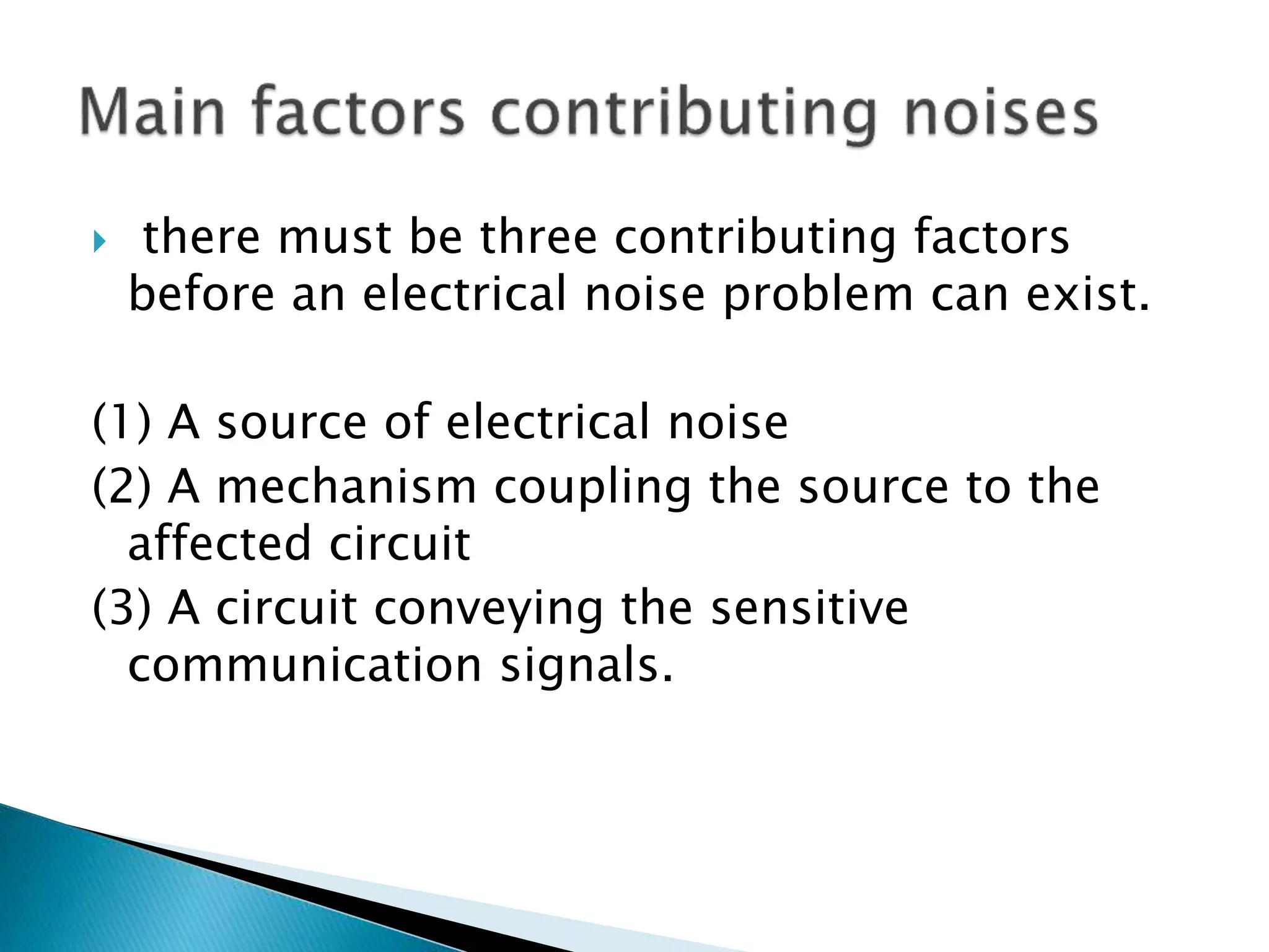 Noise & coherent interferences measurments | PPTX