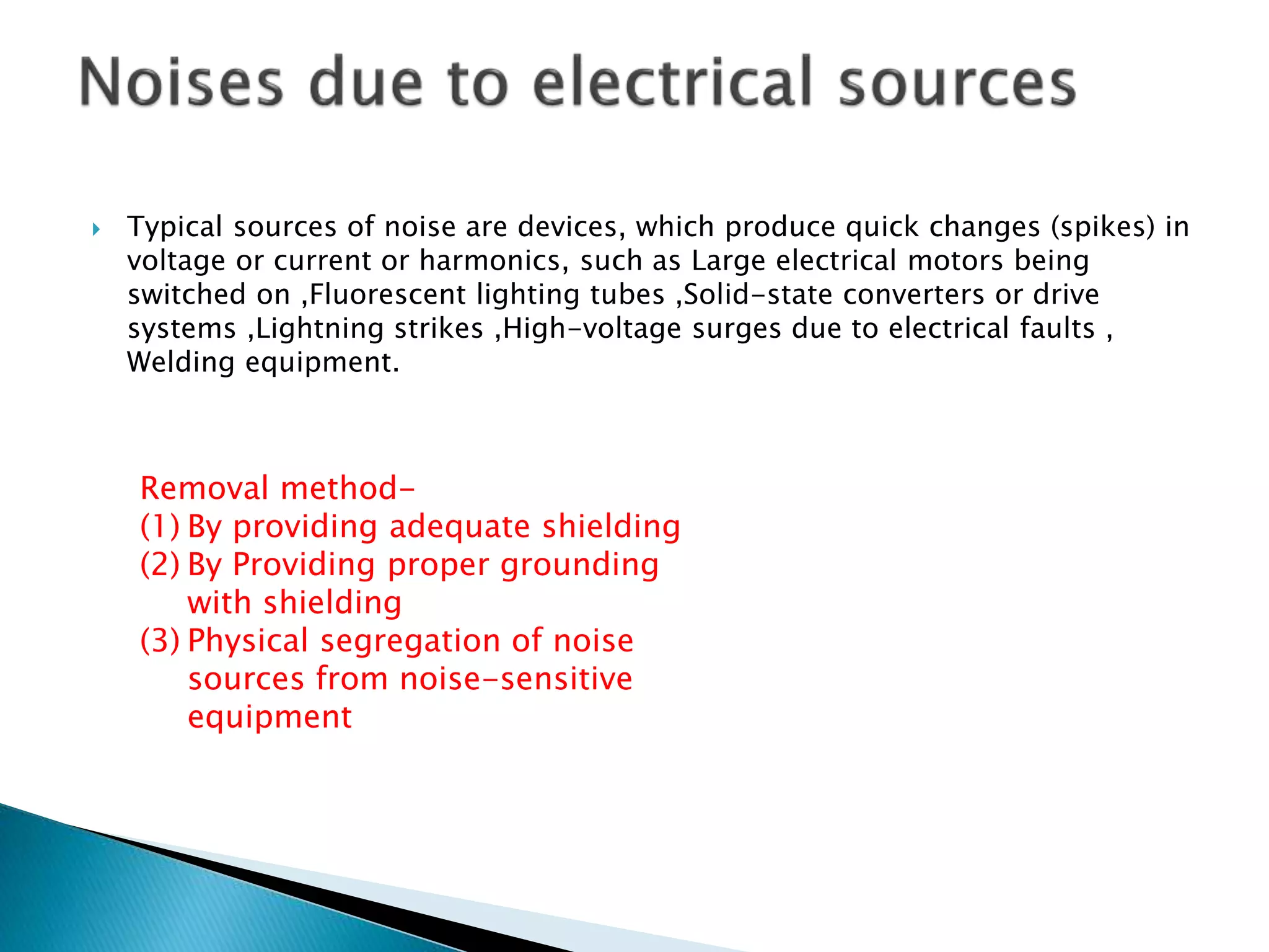 Noise & coherent interferences measurments | PPTX