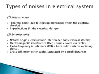 Noise & coherent interferences measurments | PPTX