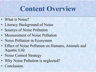 Noise Pollution presentation | PPTX