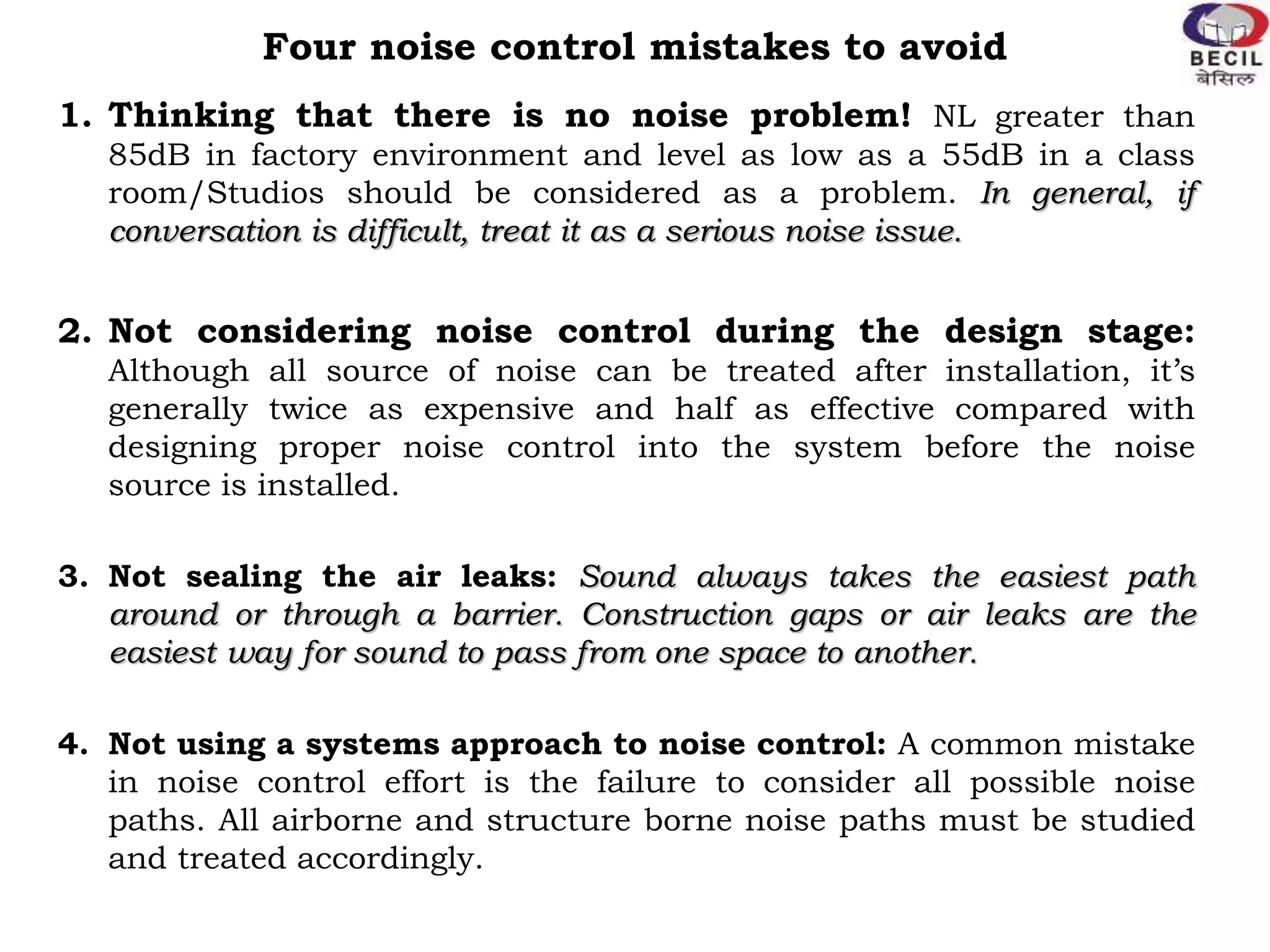 Noise control | PPTX