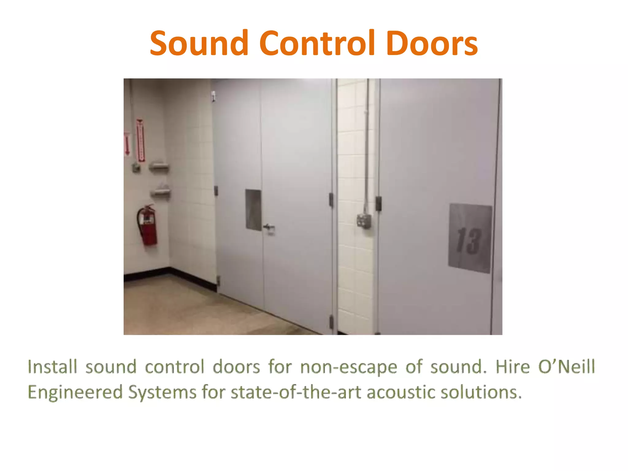 Sound Control Doors | PPTX