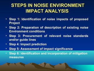 Noise environment impact analysis | PPT
