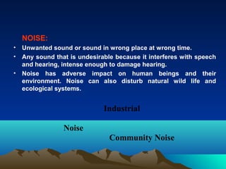 Noise environment impact analysis | PPT