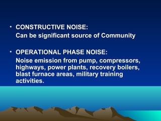 Noise environment impact analysis | PPT