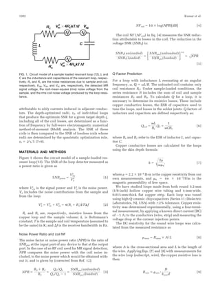 Noise figure limits for circular loop mr coils kumar john_hopkins | PDF | Digital Audio ...