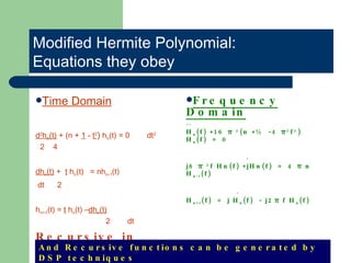 Noise Immunity With Hermite Polynomial Presentation Final Presentation | PPT