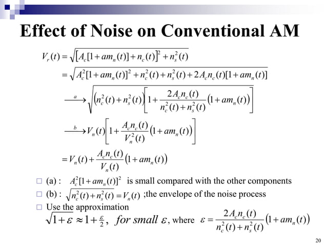 Noise in AM systems.ppt | Digital Audio | Computer Software and ...