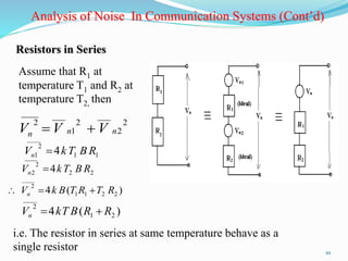 Noise in communication system | PPTX