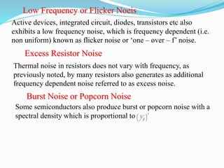 Noise in communication system | PPTX