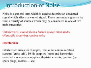 Noise in communication system | PPTX