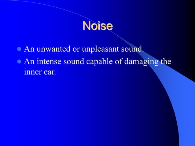 Noise Induced Hearing Loss Ppt