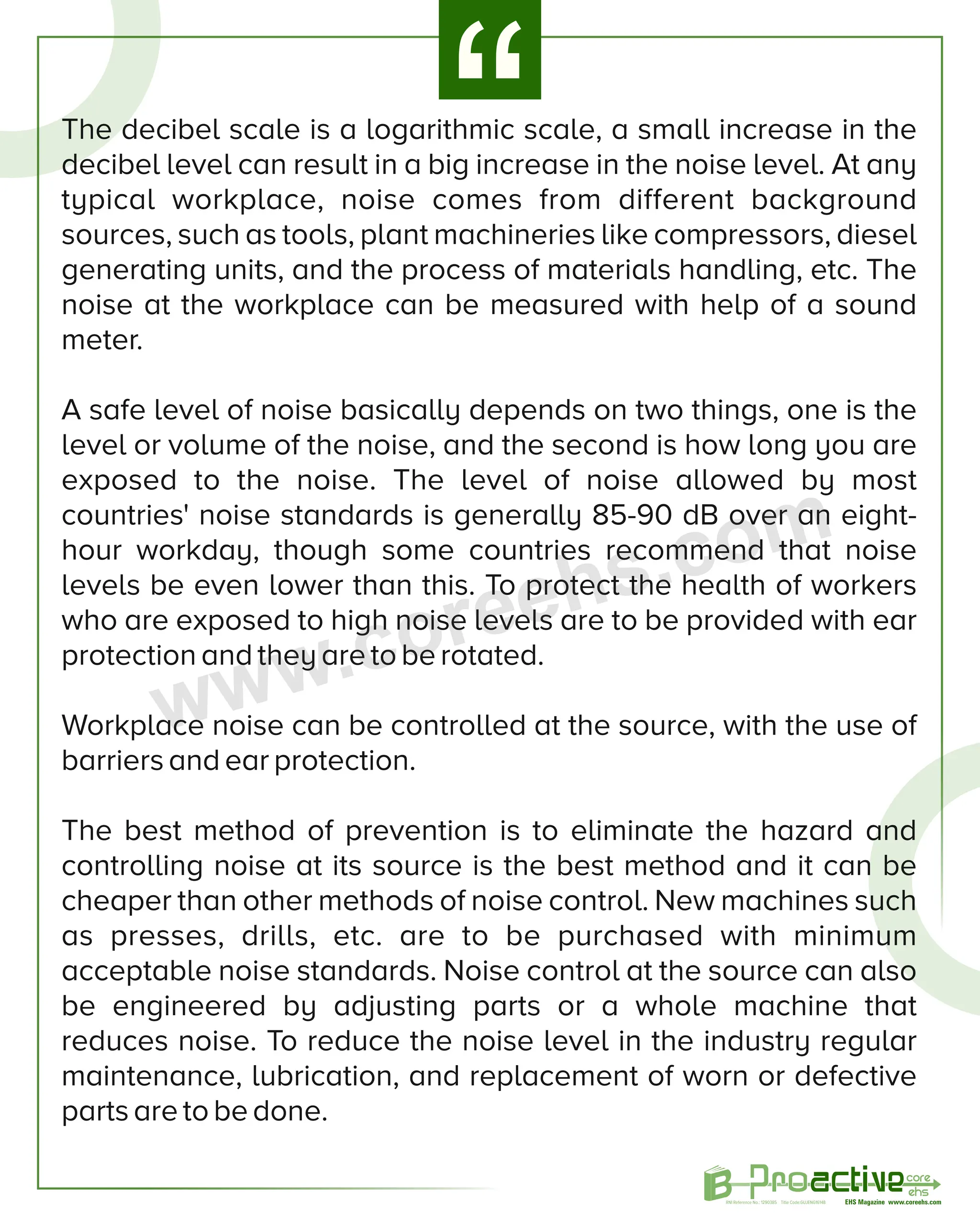noise induced hearing loss - B: Proactive magazine.pdf
