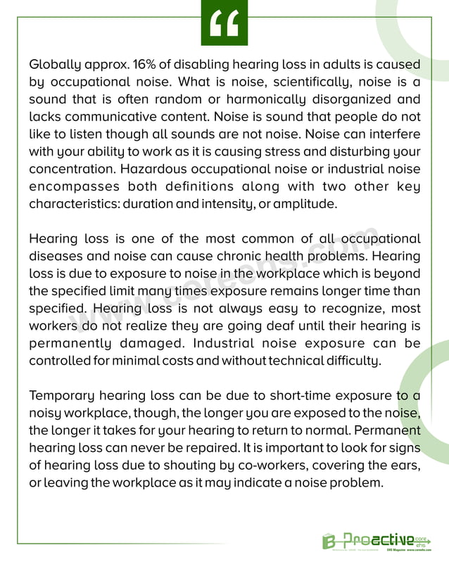 noise induced hearing loss - B: Proactive magazine.pdf