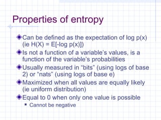 Noise info theory and Entrophy | PPT
