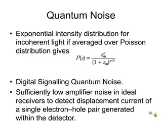 Noise in photodetectors | PPT