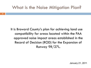 Broward County Noise Mitigation Plan - Dania Beach Airport Advisory ...