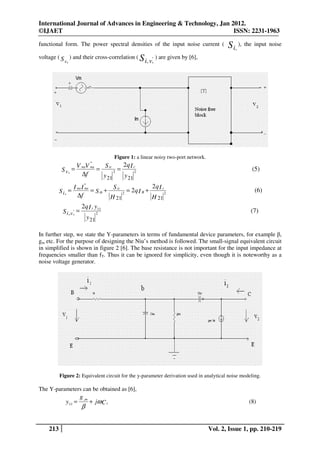Noise modeling of SiGe HBT based on the characterization of extracted y and zparameters for HF ...