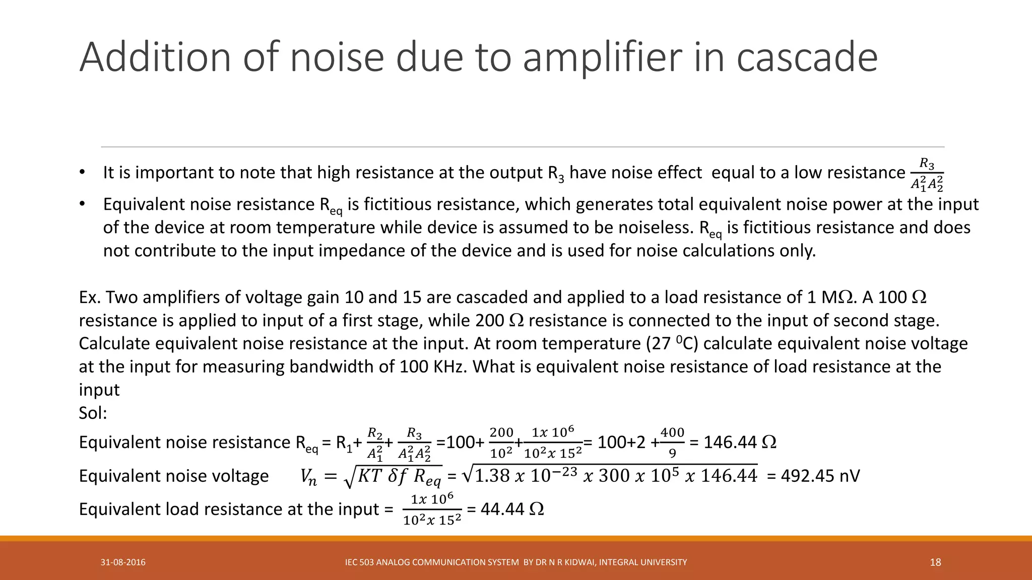 Noise basics and its modelling | PPTX