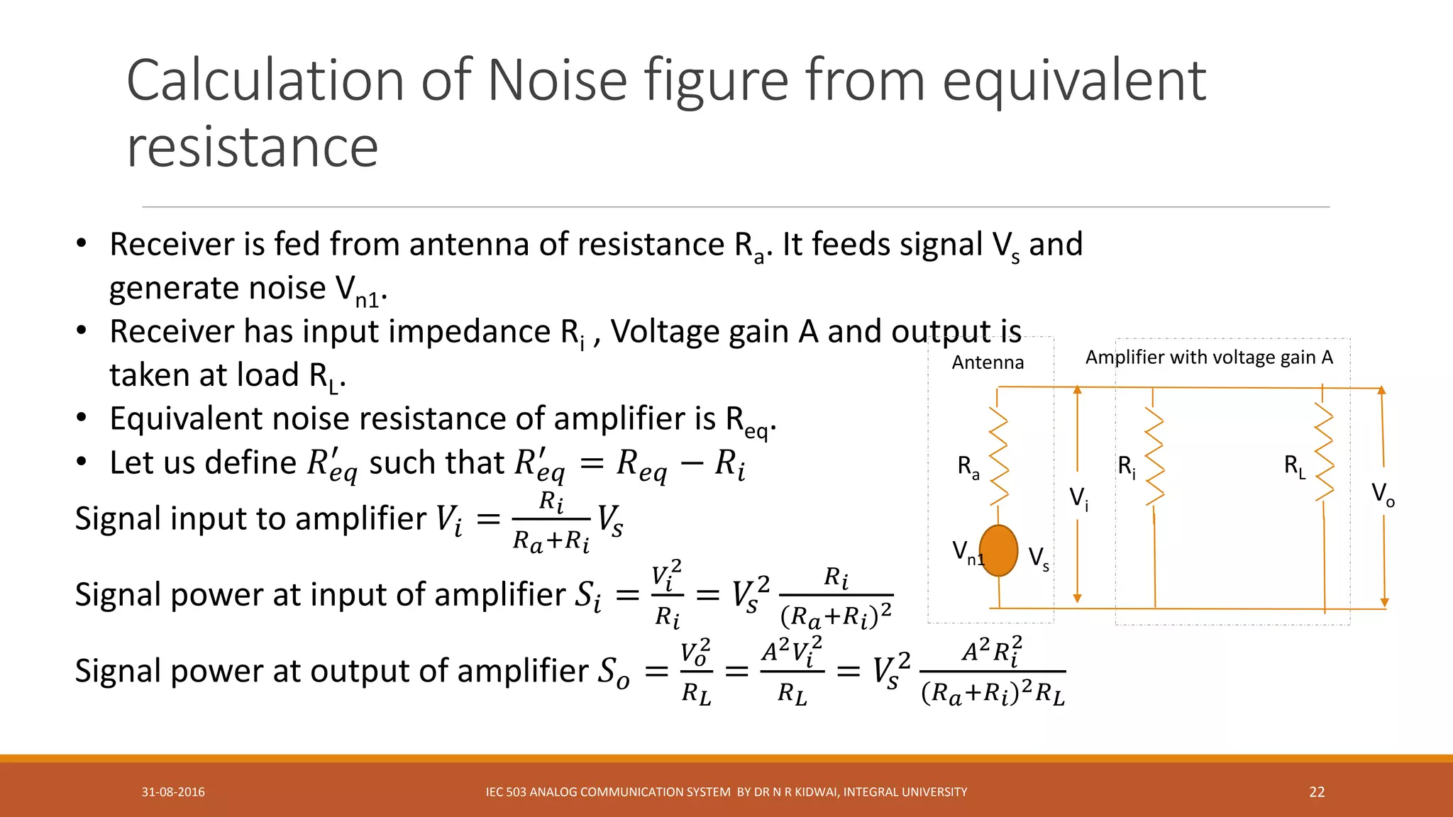 Noise basics and its modelling | PPTX