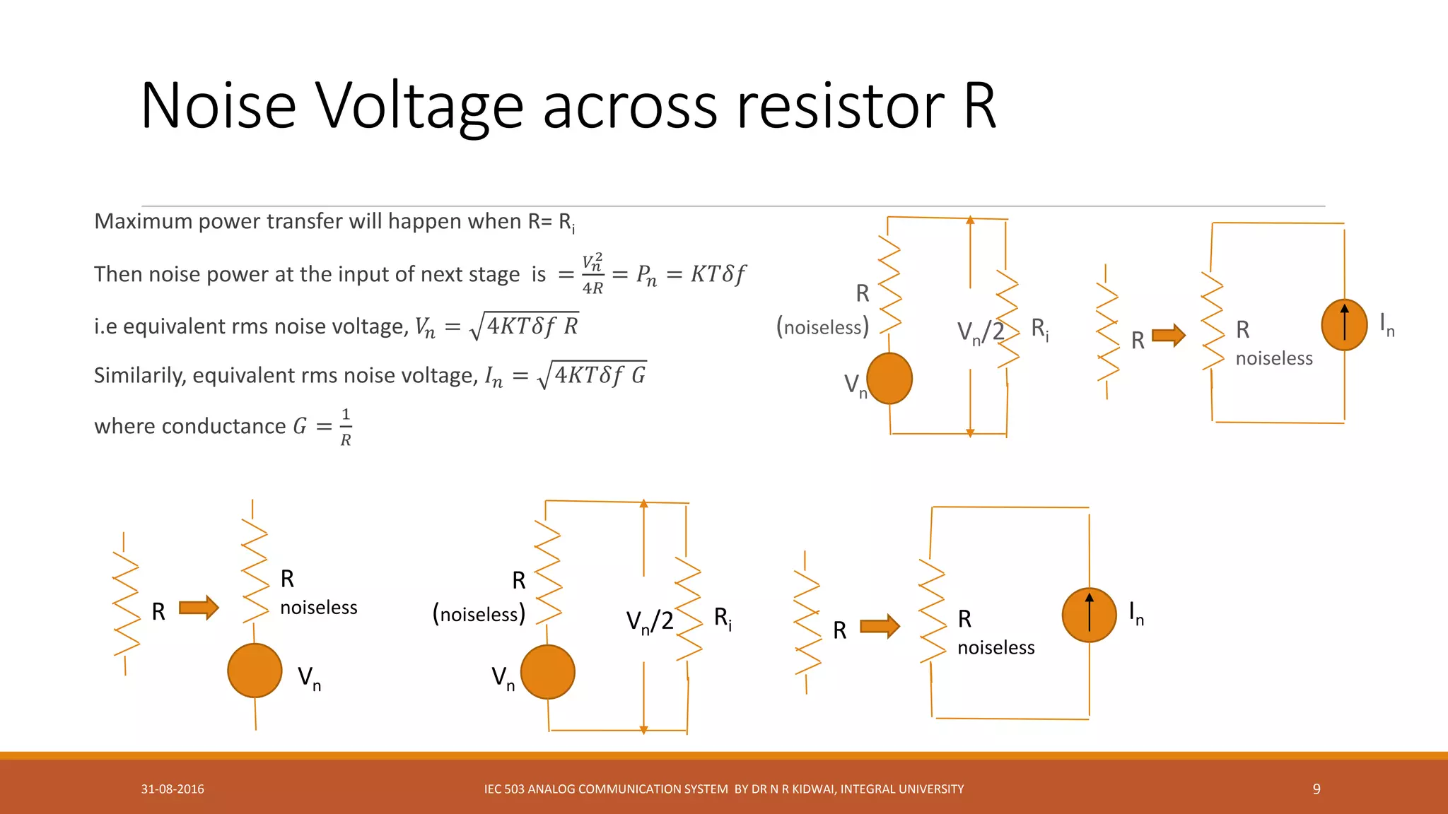 Noise basics and its modelling | PPTX