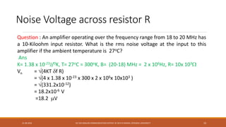 Noise basics and its modelling | PPTX