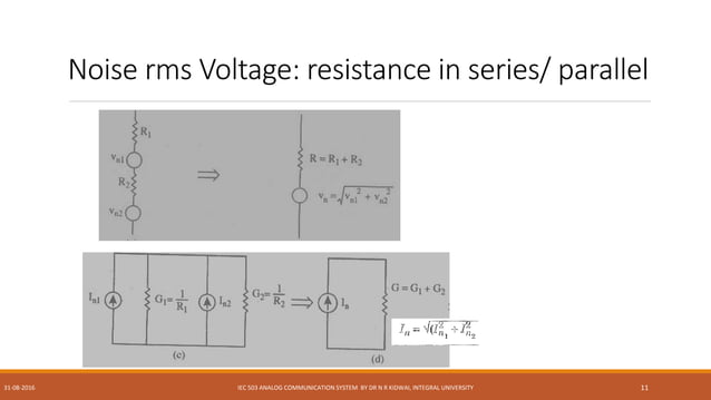 Noise basics and its modelling | PPTX | Computer Networking | Computing