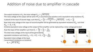 Noise basics and its modelling | PPTX