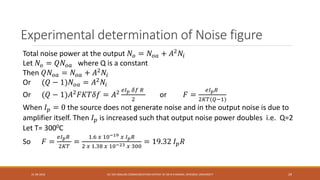 Noise basics and its modelling | PPTX