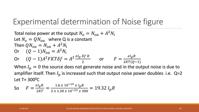 Noise basics and its modelling | PPTX | Computer Networking | Computing