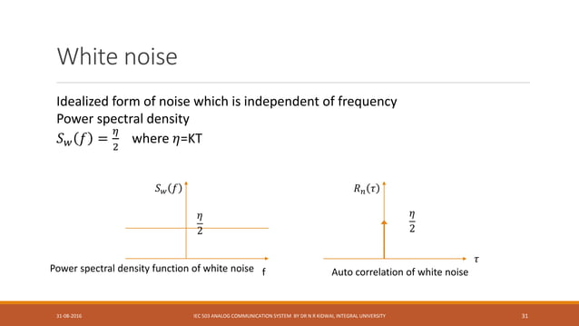 Noise basics and its modelling | PPTX | Computer Networking | Computing
