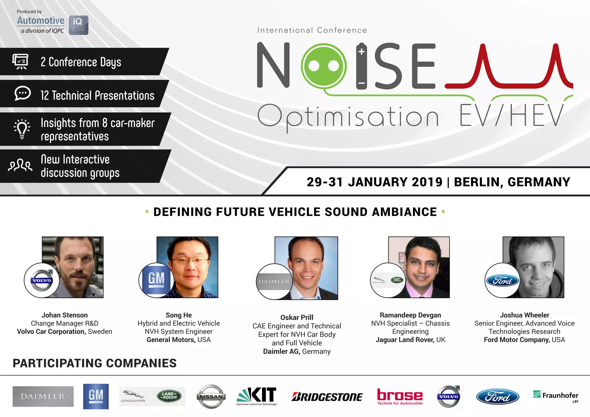 Daimler, Volvo, General Motors all confirmed speakers - Agenda Noise ...