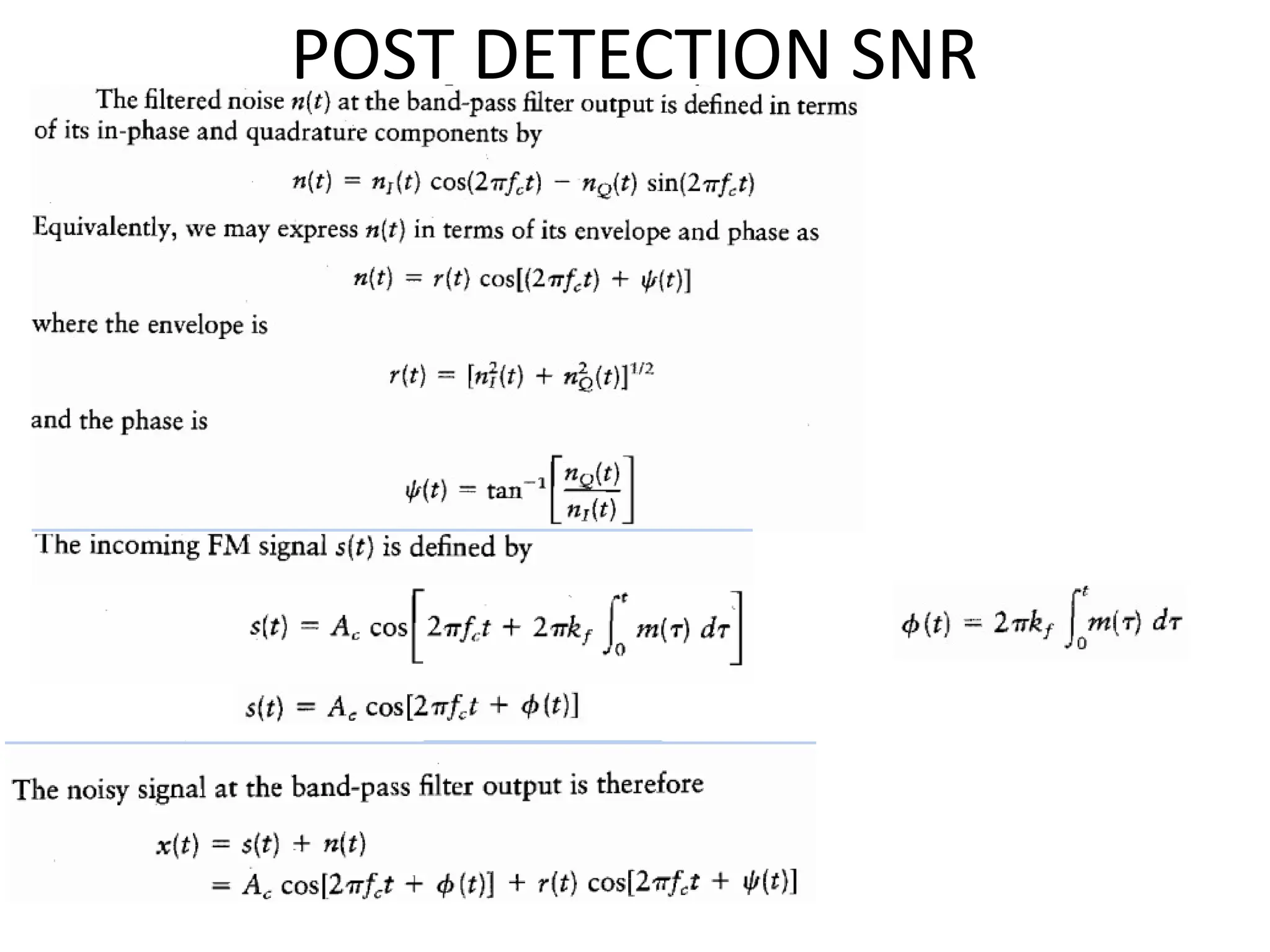 NOISE PERFORMANCE IN FM RECEIVERS - Figure of Merit | PPTX