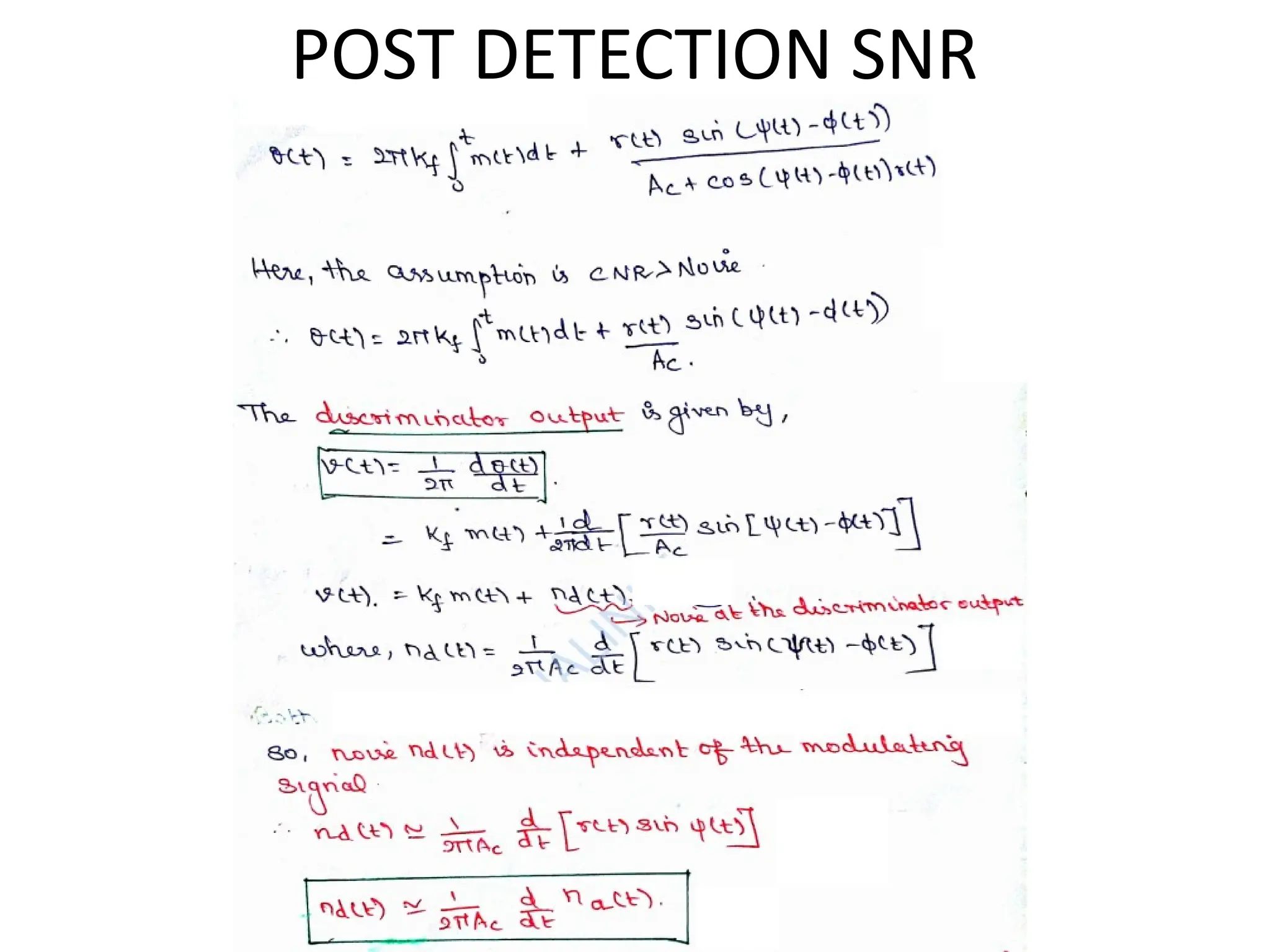 NOISE PERFORMANCE IN FM RECEIVERS - Figure of Merit | PPTX