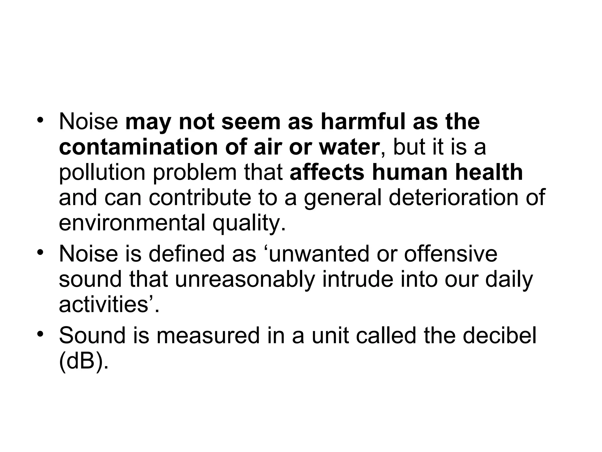 Noise pollution | PPT | Ear, Nose and Throat Conditions | Diseases and ...