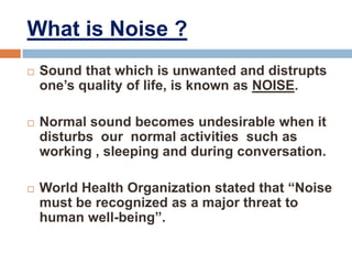 Noise Pollution PPT