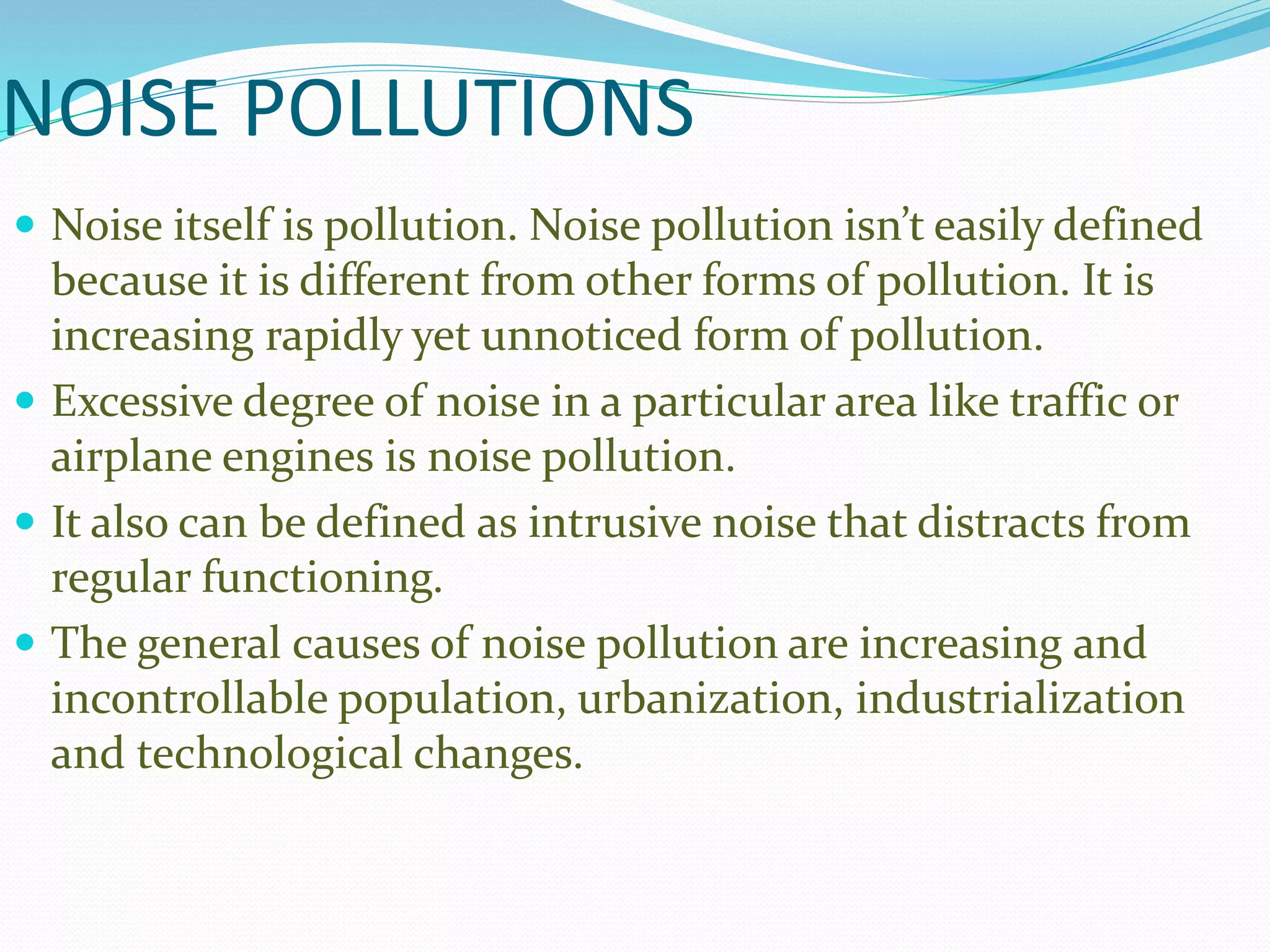 Noise pollution | PPTX