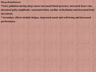 Noise pollution and its Health Effects | PPTX