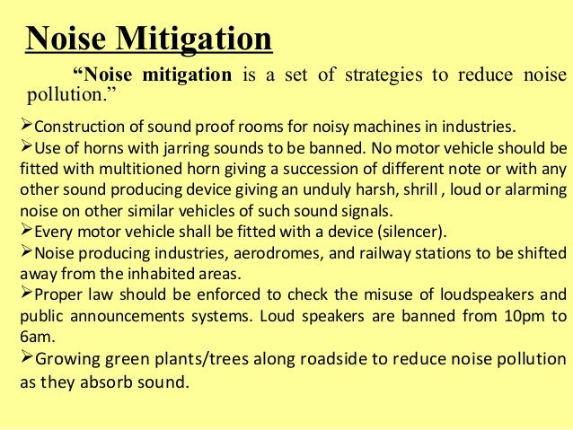 Noise pollution