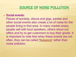 Noise pollution | PPTX
