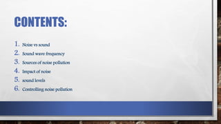 Noise pollution | PPTX