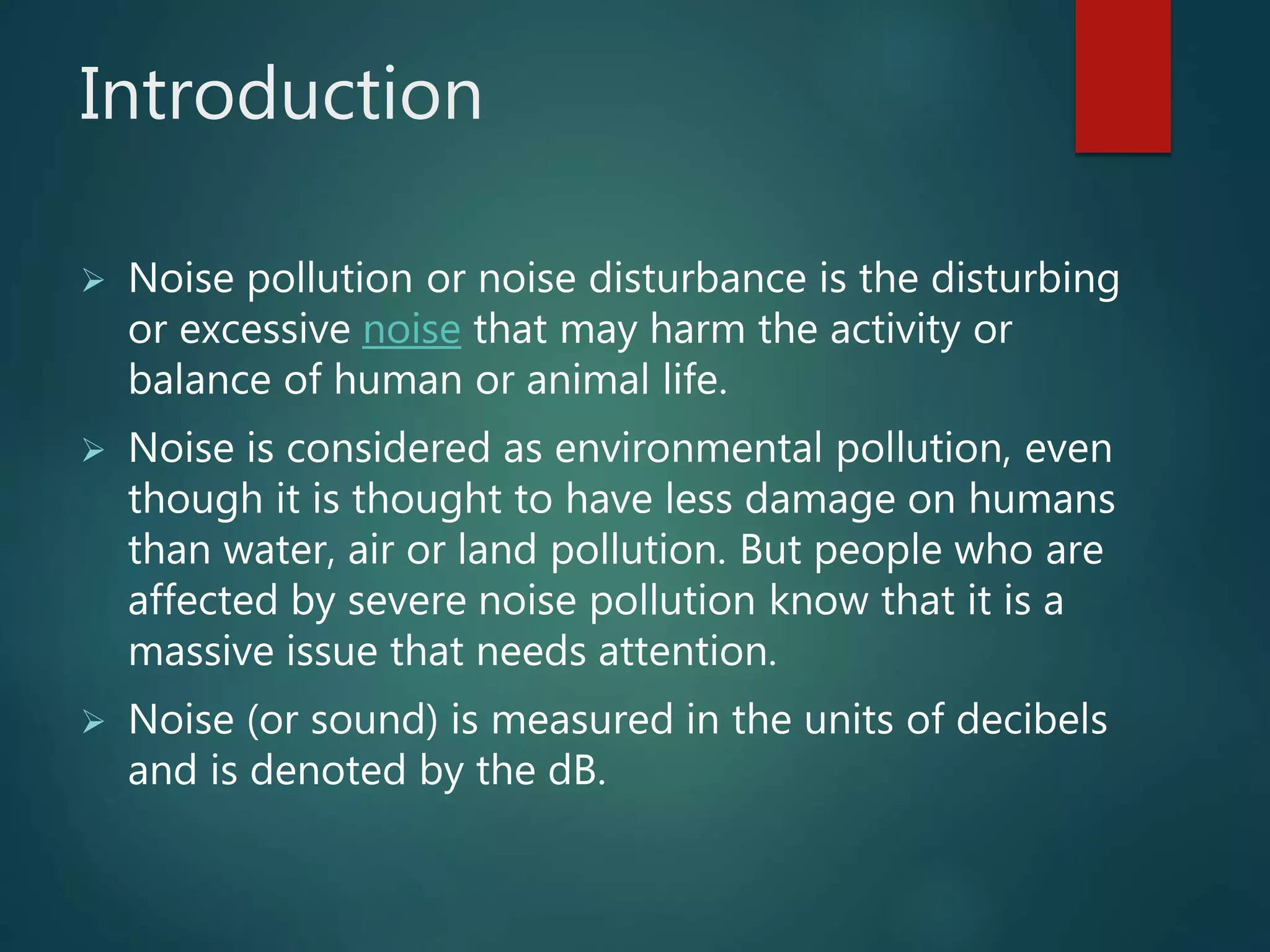 Noise pollution | PPTX