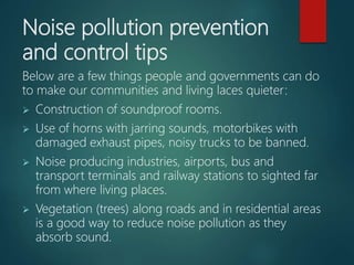 Noise pollution | PPTX