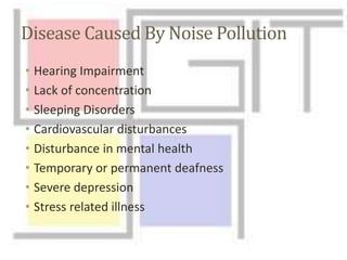 Noise pollution | PPTX