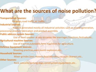 Noise pollution | PPTX