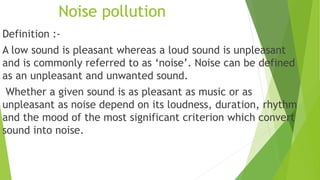 Noise pollution | PPTX