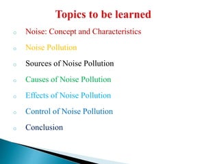 Noise pollution | PPTX