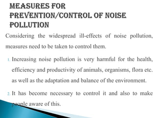 Environmental science -Noise pollution | PDF