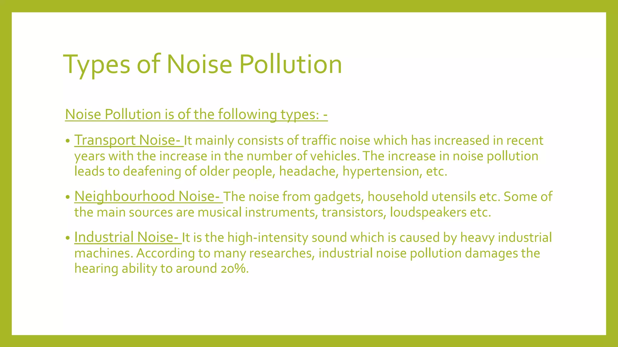 Noise pollution | PPTX